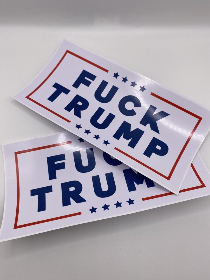 Anti Donald Trump Vinyl Sticker 6x3 inch- Fuc** Trump Decal Sticker. | eBay