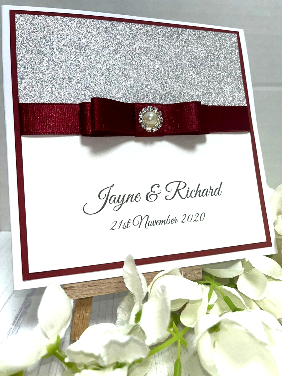 Winter Red And Silver Invitations Winter Wedding Invitations