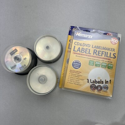 Lot Of Unused DVD-R CD-R Data Blank Recordable Disc Sony Label Refills ...
