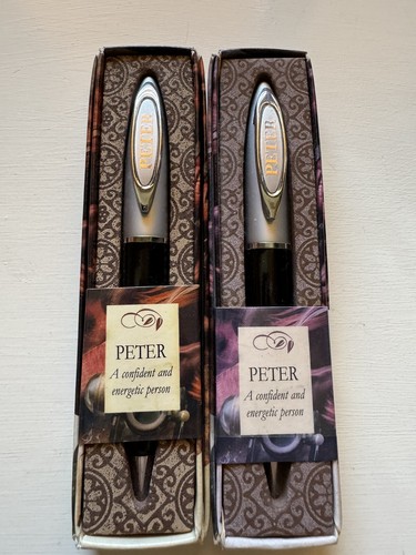 2 Peter Personalized Pens In Gift Box New | eBay