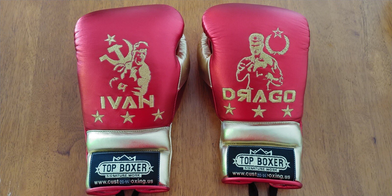 Ivan Drago Boxing Gloves, 1 Of 1 Custom 16oz Art Gloves | eBay