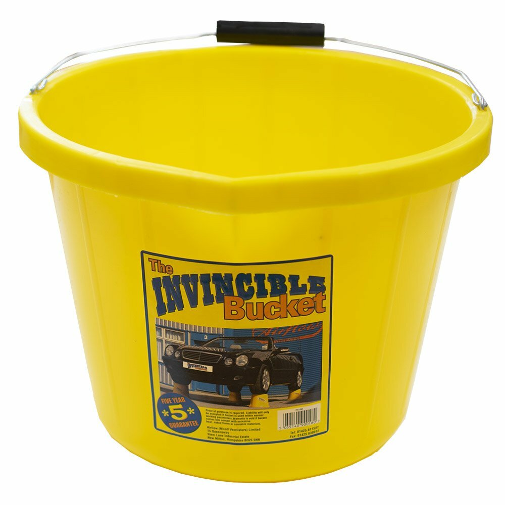 4x Invincible Builders Bucket - Heavy Duty Extra Strong Builders Bucket ...