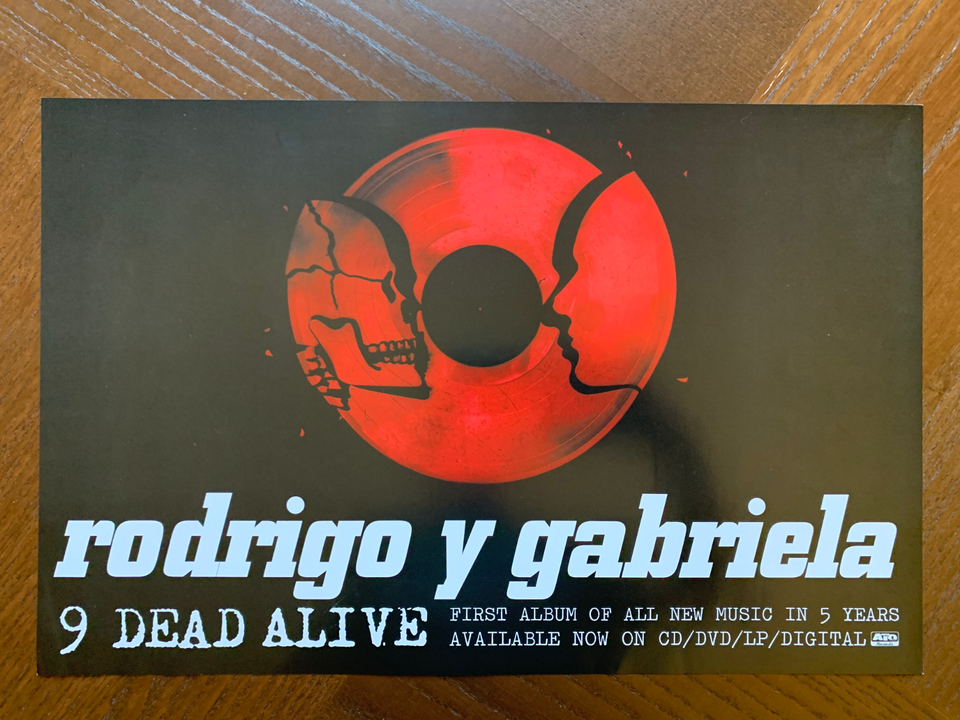 RODRIGO Y GABRIELA 9 Dead Alive 2-sided 11x17 Poster Tour PROMOTIONAL ...