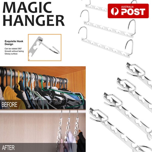 Wonder Metal Magic Hanger Space Saver Saving Bulk Clothes Closet Hanger ZO | eBay