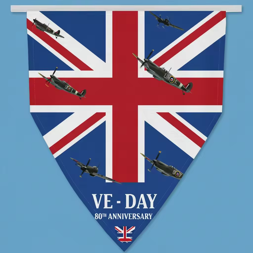 VE Day 80th Anniversary Bunting Flags Banner Decorations Memorabilia 80 ...