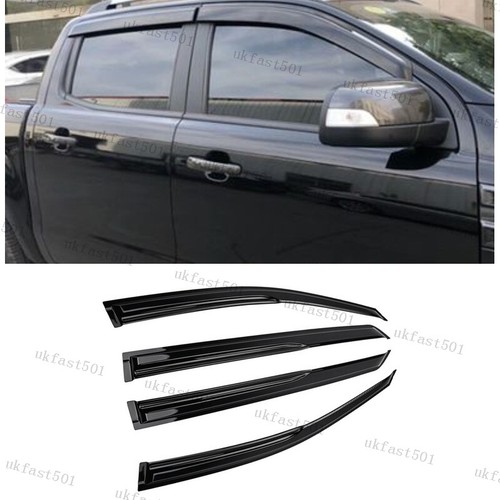 WIND DEFLECTORS FOR FORD RANGER T6 WILDTRAK T7 T8 DCAB 12-23 RAIN ...