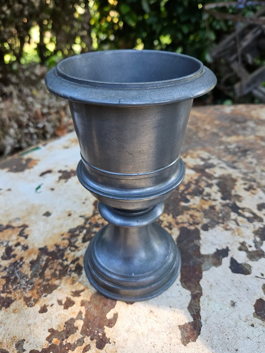 Tin pot spoon absinthe counter fountain bar bistro anise alcohol 19th ...