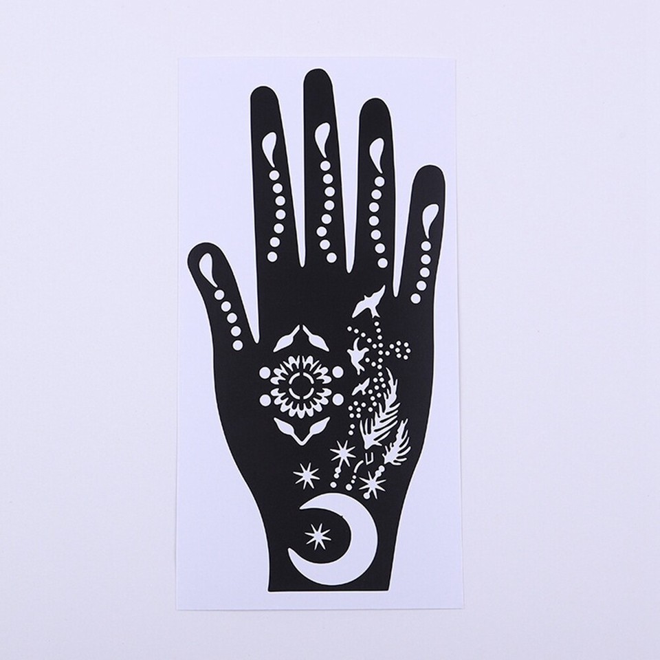 Henna-Tattoo-Set, Temporäre Tattoo-Vorlage, Hand-Henna-Tattoo-Aufkleber ...