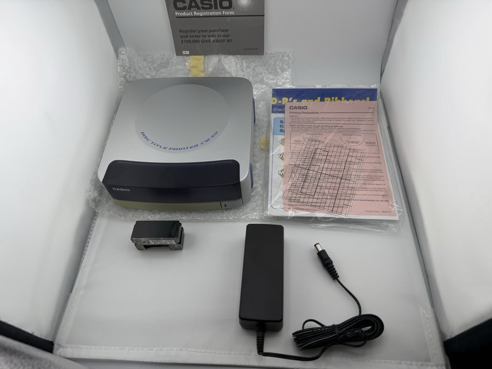 Casio Disc Title Printer CW-50 NOS CD DVD Media Music Movies | eBay