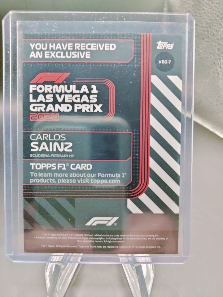 2024 Topps F1 Card - Formula 1 Las Vegas Grand Prix Carlos Sainz ...