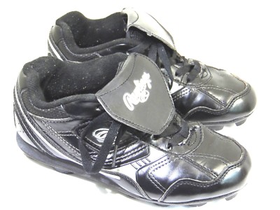 KIDS ATHLETIC SHOES RAWLINGS BRAND SIZE 2 YOUTH BLACK CLEATS ZR9 | eBay