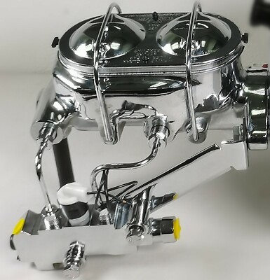 New Universal Chrome Master Cylinder 1" Bore, Disc Drum Proportioning ...