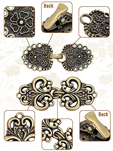 4 Pieces/set Sweater Clips Cloak Clasp Cardigan Clip Vintage Shawl Pin ...