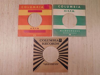 Vintage COLOMBIA 45 Sleeves | eBay