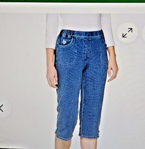 Quacker Factory DreamJeannes Knit Denim Capris- NWT W/ Zipper ...