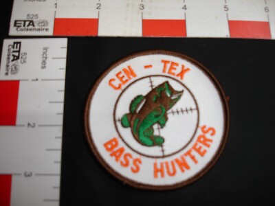 fishing patch vintage Cen Tex Bass Hunters | eBay