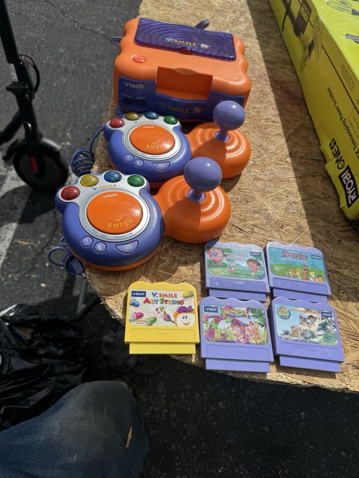 SET: Vtech V.Smile TV Learning System Console W/ Controller & 5 Games ...