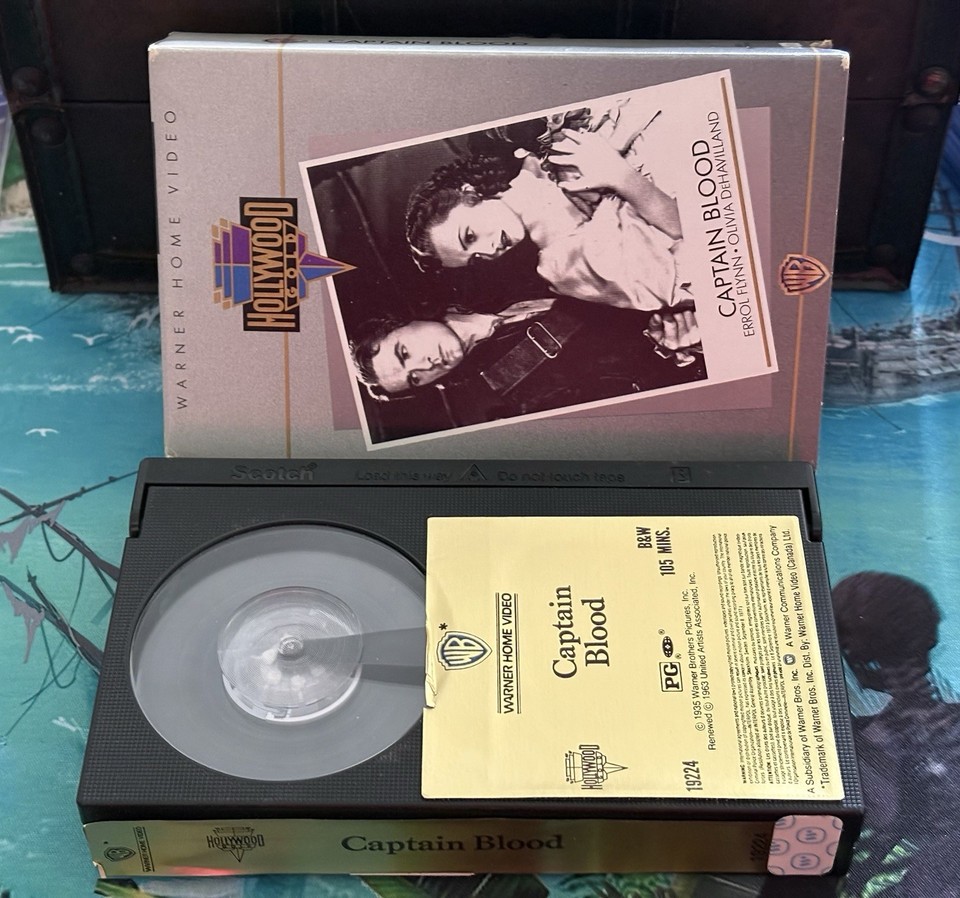 Captain Blood (1935)| Errol Flynn | Betamax Tape | Hollywood Gold 1986 ...