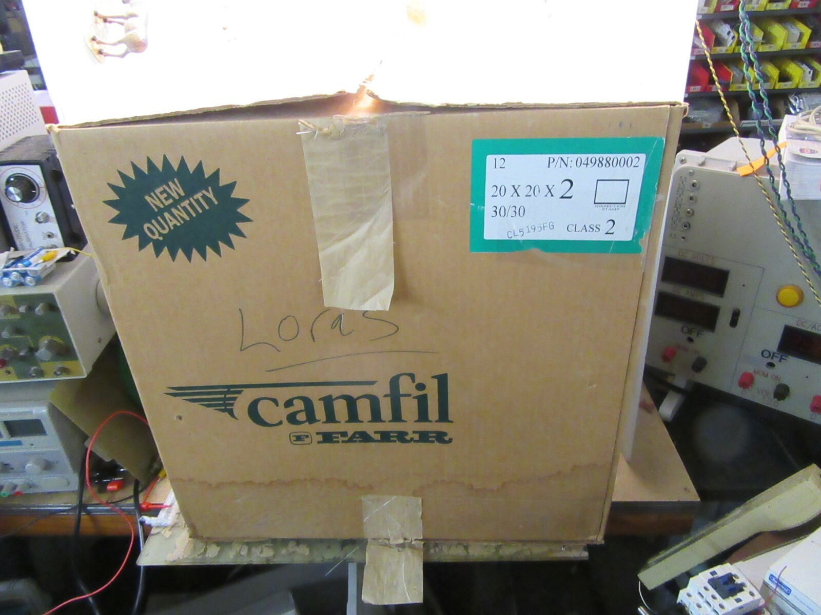 box of 12x camfil farr 049880002 20"x20"x2" 30/30 class 2 filters [4*A ...