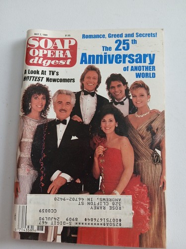 Soap Opera Digest May 2, 1989 With Address Label | eBay