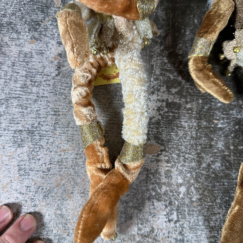 Mark Roberts Elf Jester Gold Christmas Fairy Doll Ornament Elves Lot of ...