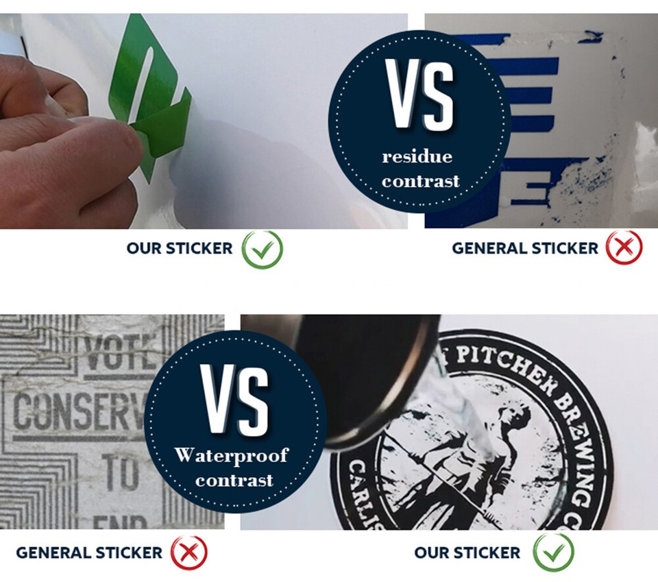 50/100/200/500 Custom Die Cut Gold Metallic Vinyl Stickers Personalized ...