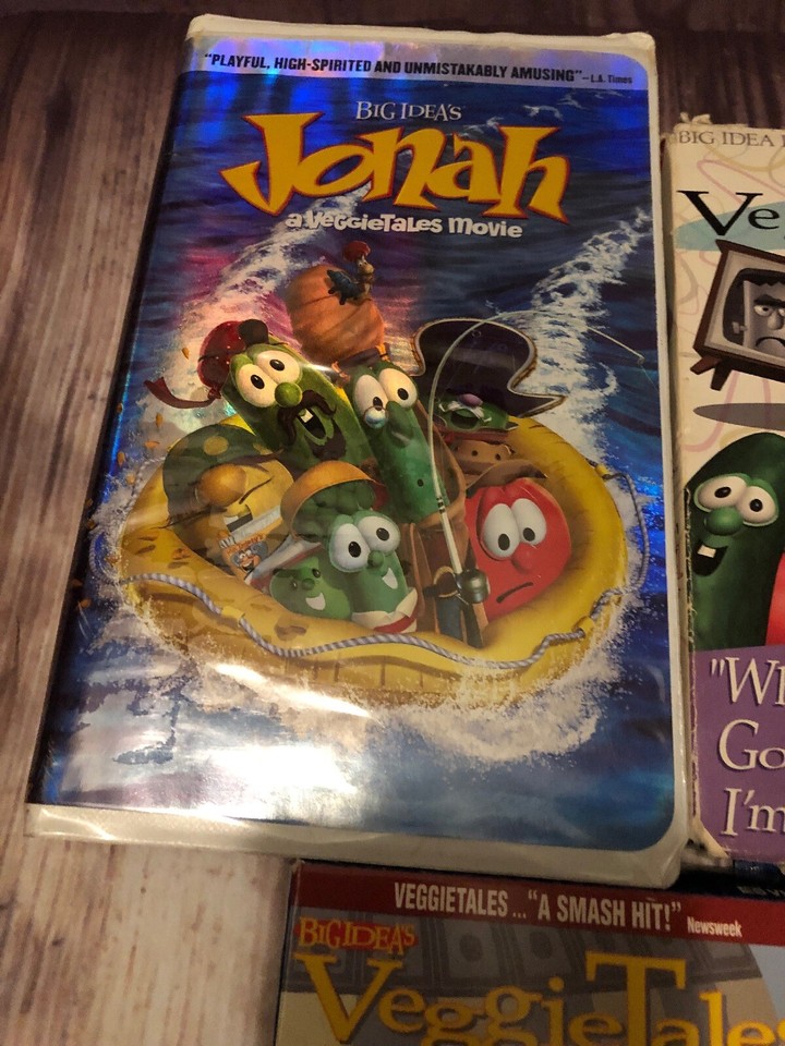 Lot of 5 - Veggie Tales VHS Tapes Christian Values Lessons Sunday Home ...