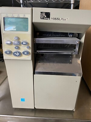 Zebra 105SLPlus Printer w/5 rolls Uline S5036 labels & 3 rolls S6259 ...