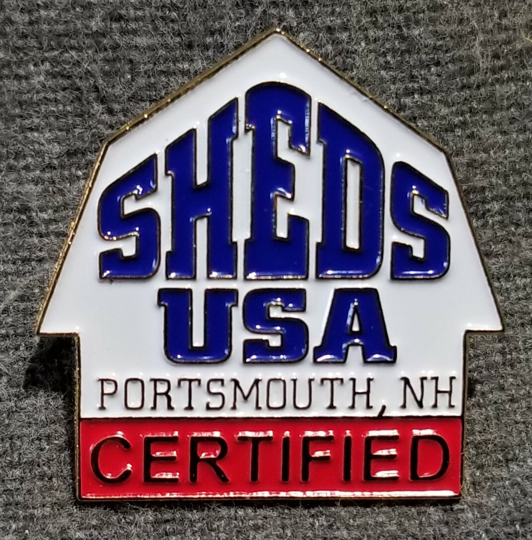 LMH PINBACK Pin SHEDS USA Storage Shed Building Garages HOME DEPOT ...