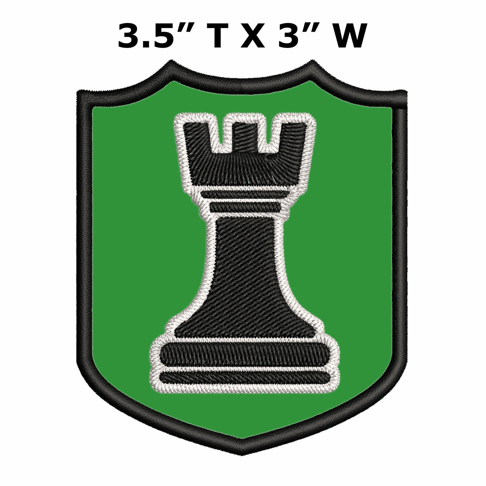 Rook Chess Piece Patch Embroidered Iron-on Classic Strategy Game Match ...