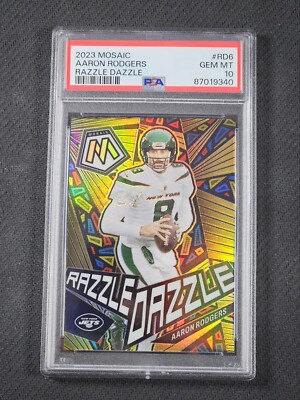 2023 Mosaic Aaron Rodgers Razzle Dazzle Case Hit PSA 10 Gem Mint #RD-6 ...