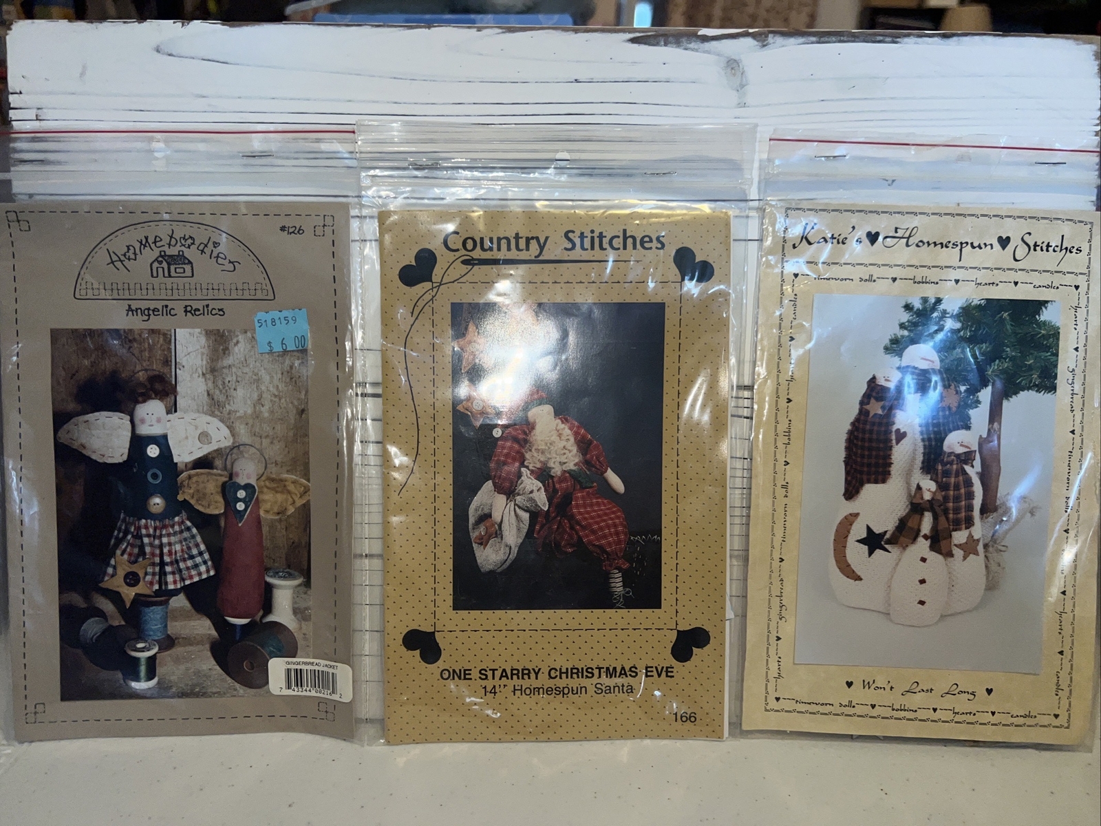 Lot of 3 Primitive Craft Patterns Katie's Homespun, Homebodies, Country ...