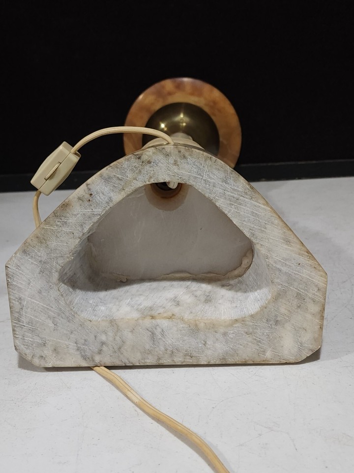 Old Carved Alabaster and Marble Dogs Playing Lamp with Shade | eBay