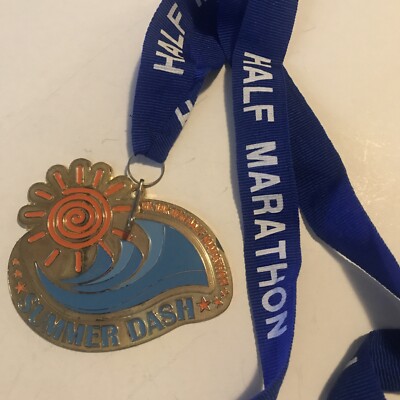 SUMMER DASH Running Half Marathon 5K 10K 15K Medal Beach Waves Ocean ...