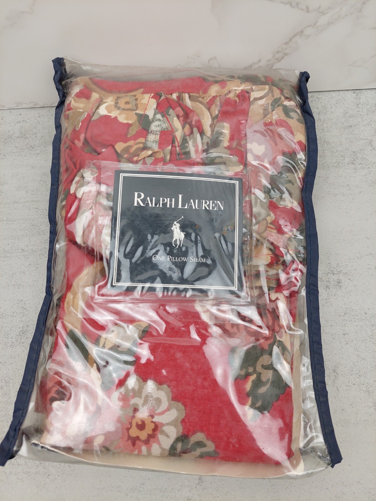 NEW Vintage Ralph Lauren Danielle Red Floral Ruffled Pillow Sham Standard (1) | eBay