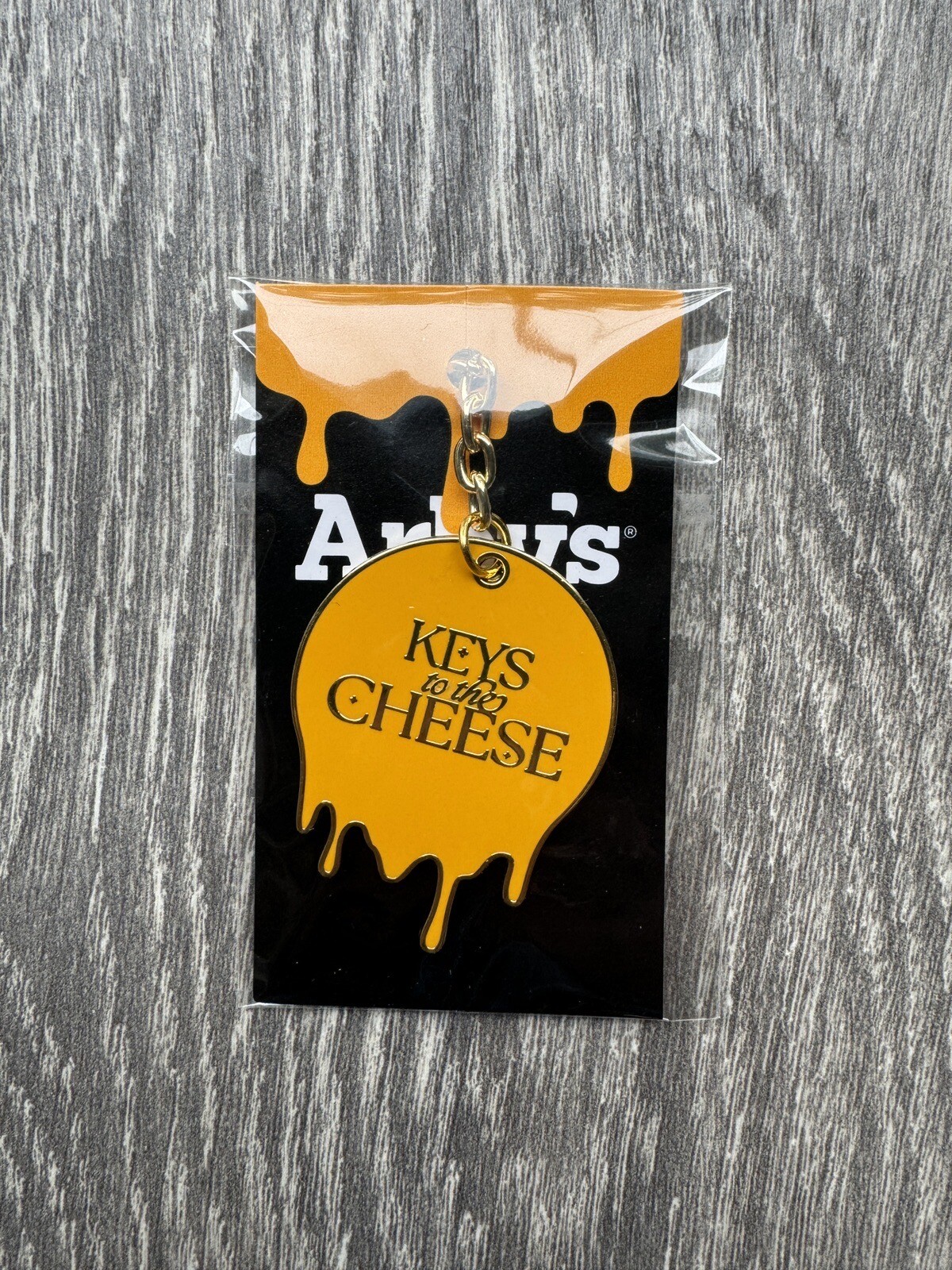 2024 Arby's Keys To The Cheese Keychain Year Long Free Side Cheddar In ...