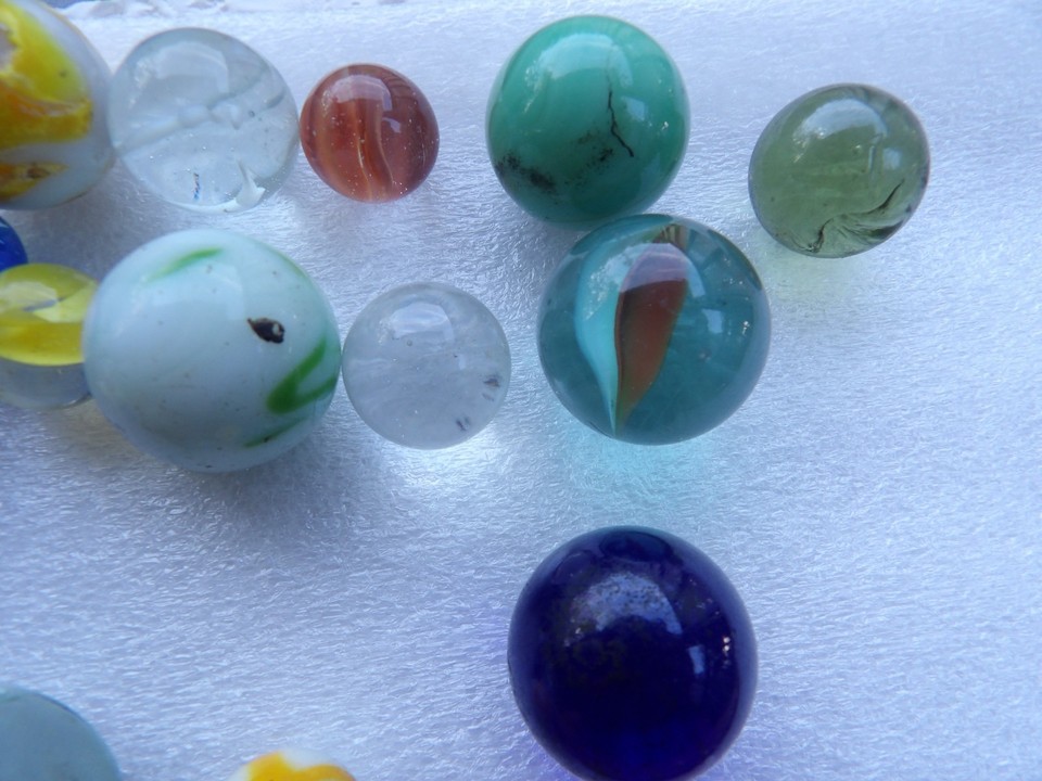 Vintage Marble Lot of 20 Mixed, Collectible Glass Marbles | eBay