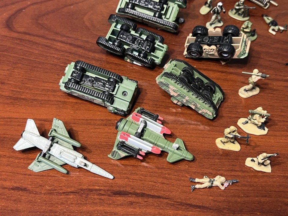 Micro Machines Military Lot Bundle. 38 Pieces Total. Tanks Planes Troop ...