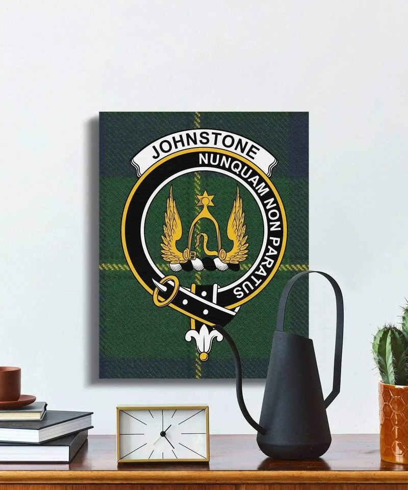 Johnstone Clan Crest Tartan Art Canvas | eBay
