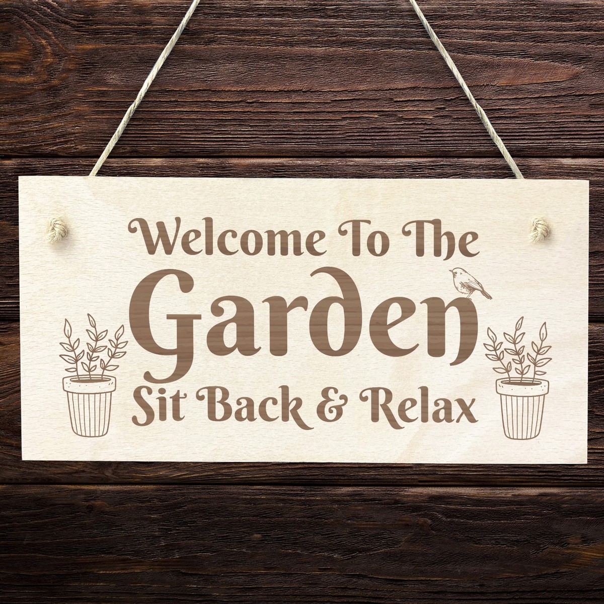 Rustic Wooden Garden Signs Garden Sign, Garden Rules. Rustic Sign.