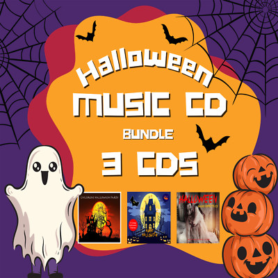 HALLOWEEN MUSIC CD BUNDLE 3 CDS - PARTY HALLOWEEN MUSIC TRICK OR TREAT ...