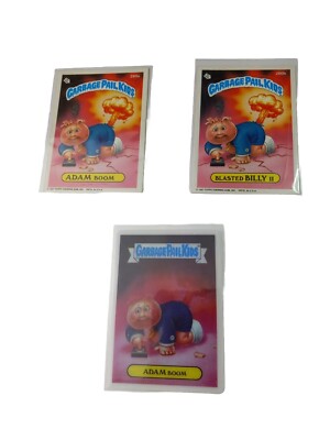 Adam Boom & Blasted Billy II & Adam Boom Loco Motion 1987 Topps Garbage ...