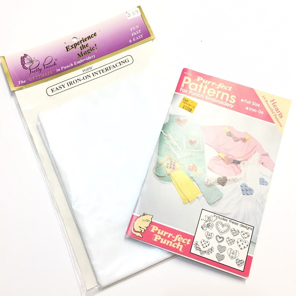 Pretty Punch Hook Metallic Yarn Russian Embroidery Lot Fabric Transfer ...