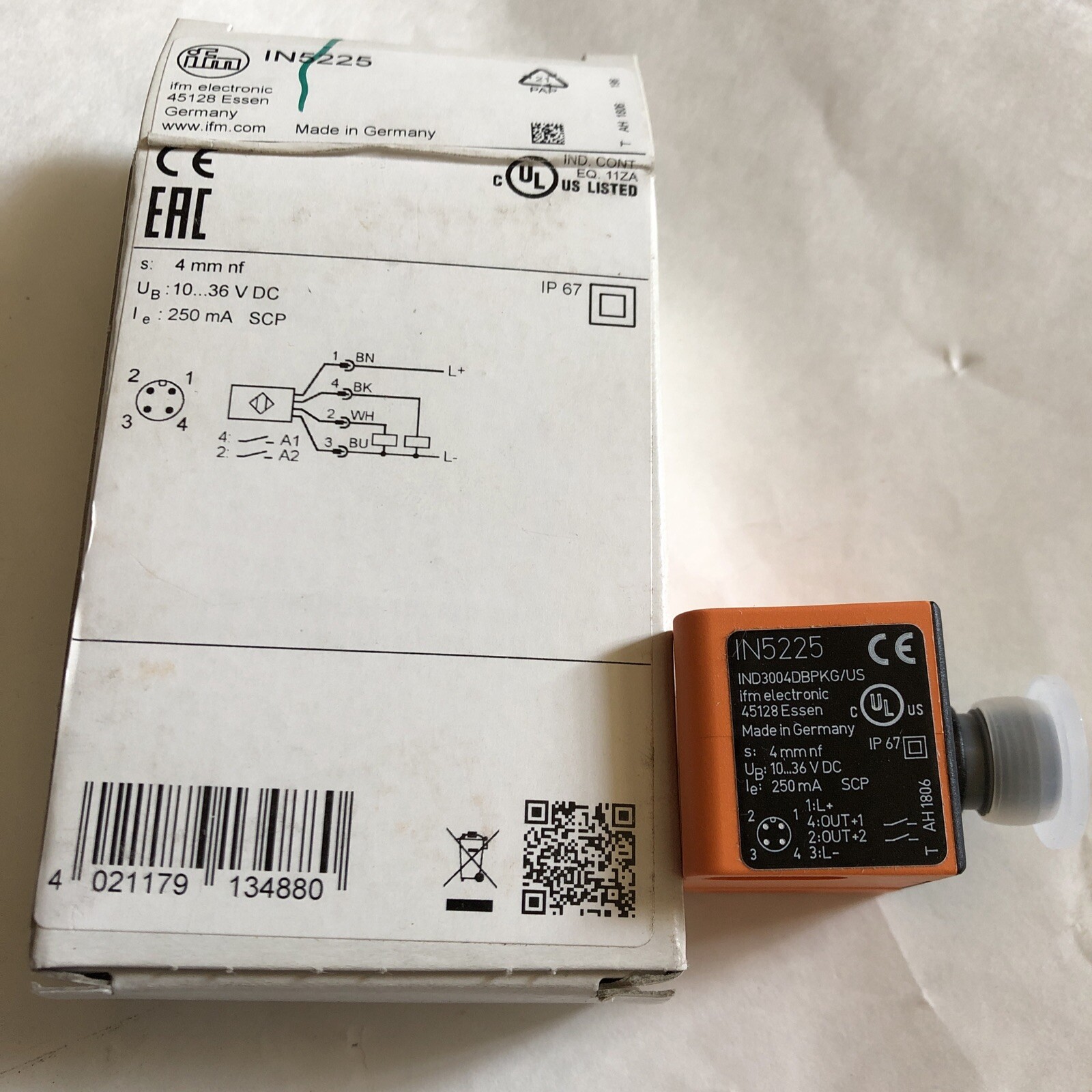 New EFECTOR IFM IND3004DBPK/US-100-DPV,IFM IN5225 INDUCTIVE DUAL SENSOR ...