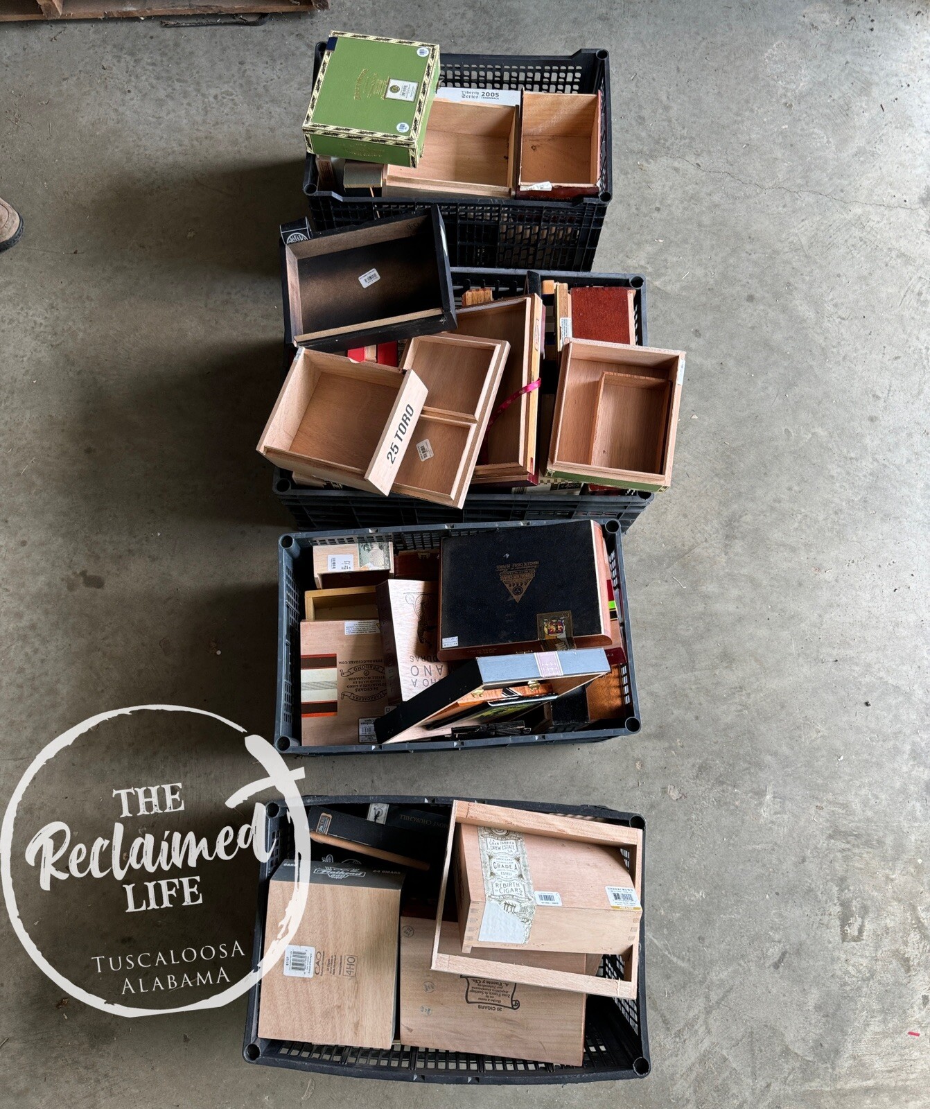 Lot of Empty Wooden Cigar Boxes Parts For Crafting Per Crate | eBay