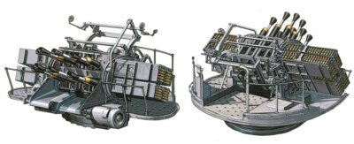 Fine Molds 1/700 Nano Dread QF 2 Pounder Gun Pom-Pom Octuple Mount WA37 ...