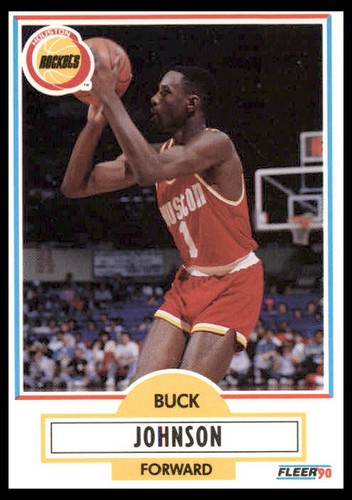 1990 Fleer #71 Buck Johnson Houston Rockets Basketball Card | eBay