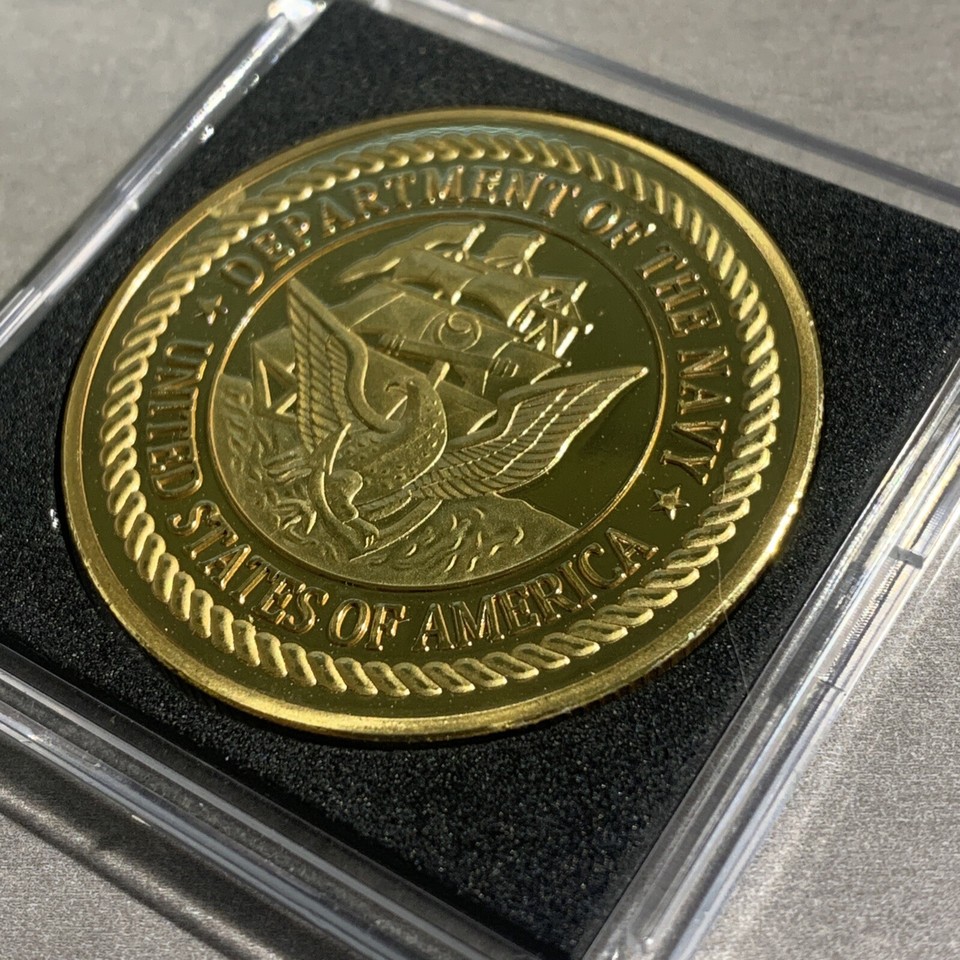 US NAVY NCIS Challenge Coin CRIMINAL INVESTIGATION SERVICE NCIS 2X2 ...