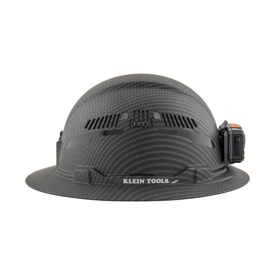 Klein Tools 60347 Hard Hat, Vented Full Brim, Class C, Premium KARBN ...