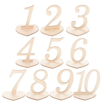 10 Pcs Table Numbers Wedding Party Catering Table Numbers standing ...